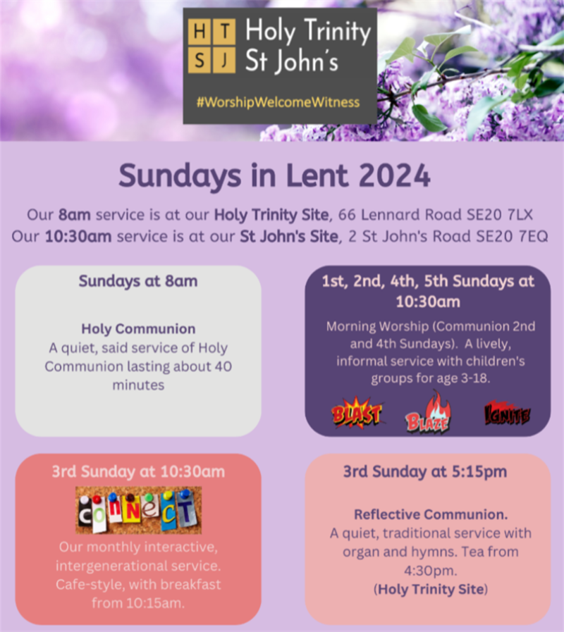 Holy Trinity with St John's Penge : Sunday Services