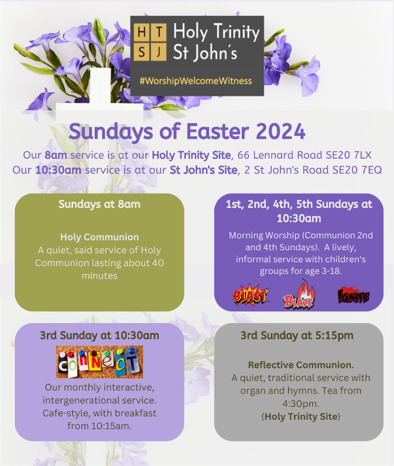 Holy Trinity with St John's Penge : Sunday Services