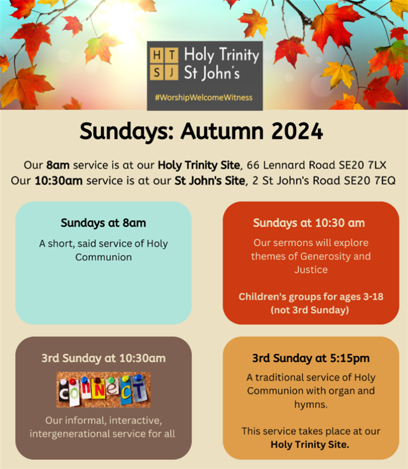 Holy Trinity with St John's Penge : Sunday Services